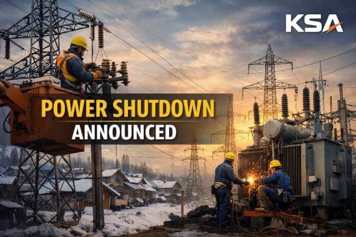 Power Shutdown in Several Areas of Kashmir from March 8–12, 2026